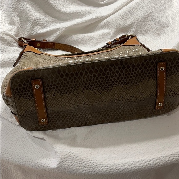 Dooney & Bourke | Bags | Dooney Burke Olive Snake Embossed Hobo Bag ...